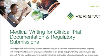 Medical Writing for Clinical Trials and Regulatory Submissions | Veristat