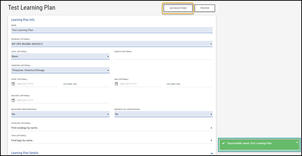 Learning Plans – LCvista Knowledge Base