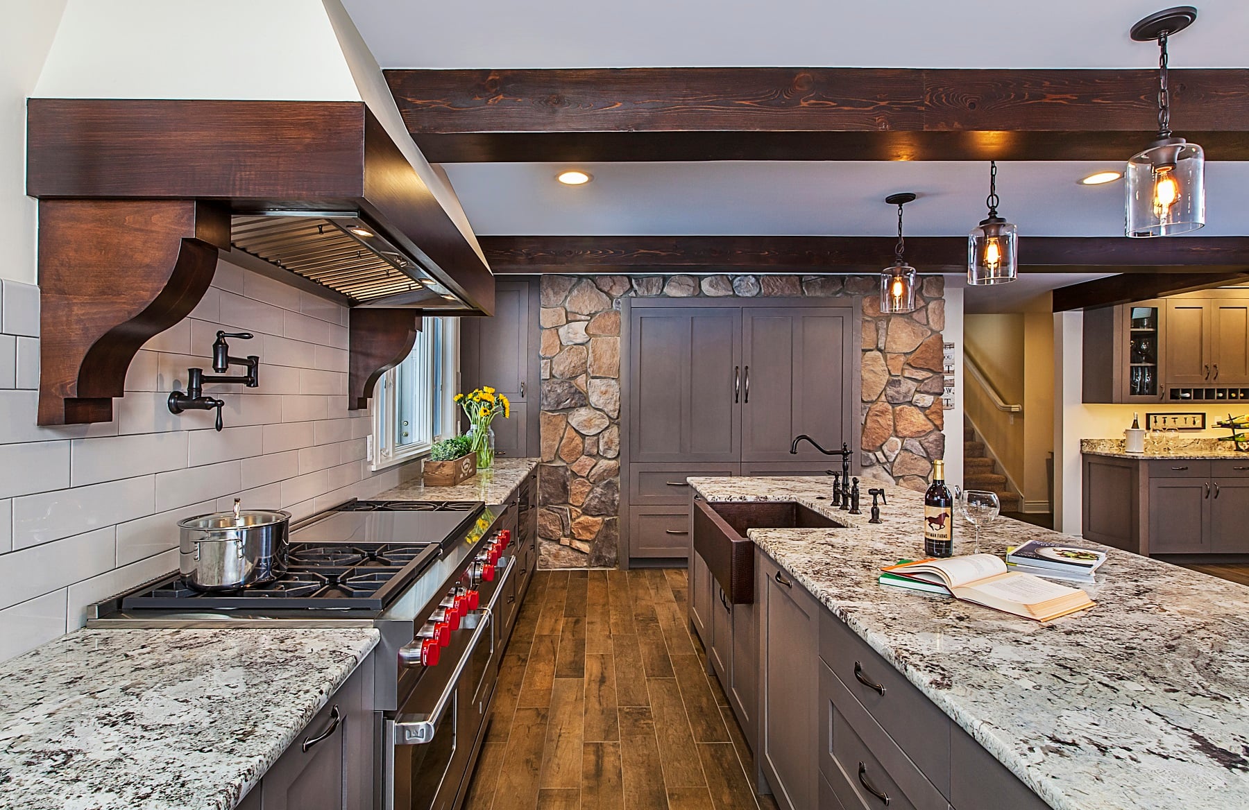 Long Open Kitchen Design