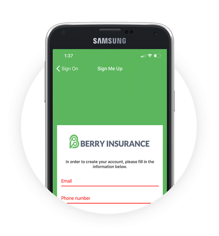Mobile App | Berry Insurance