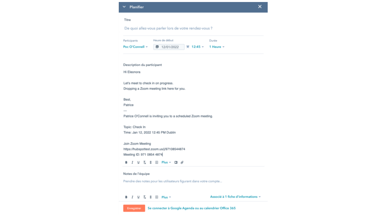 Intégration Zoom pour HubSpot | Connecter cette intégration