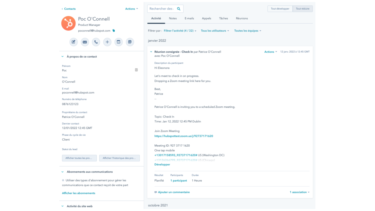 Intégration Zoom pour HubSpot | Connecter cette intégration