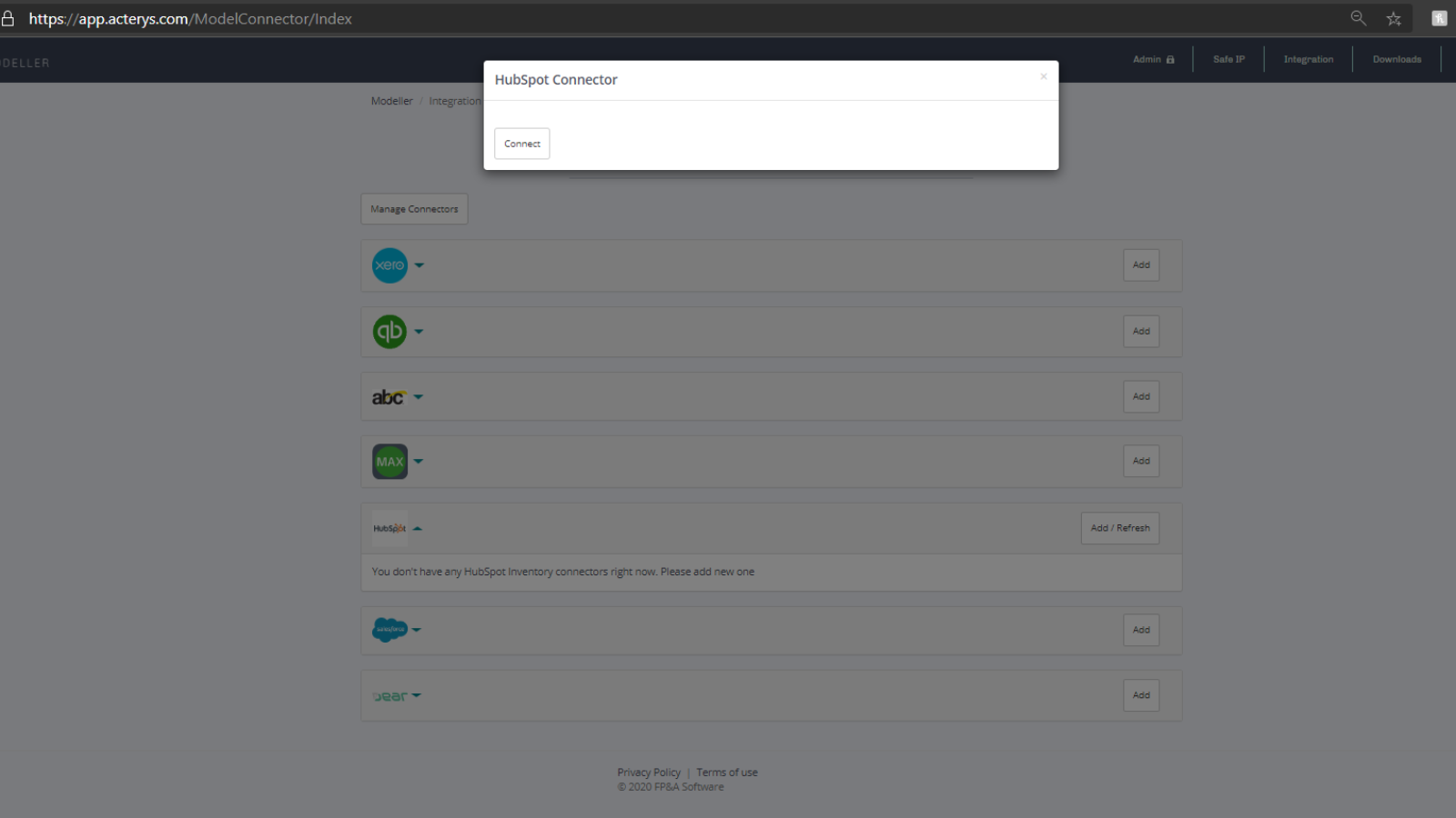 Acterys Analytics & Planning HubSpot Integration | Connect Them Today