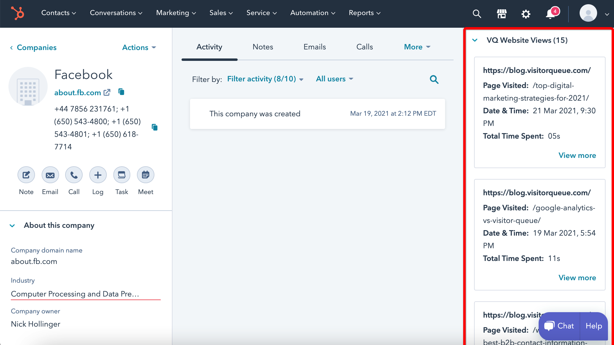 Visitor Queue HubSpot Integration | Connect Them Today