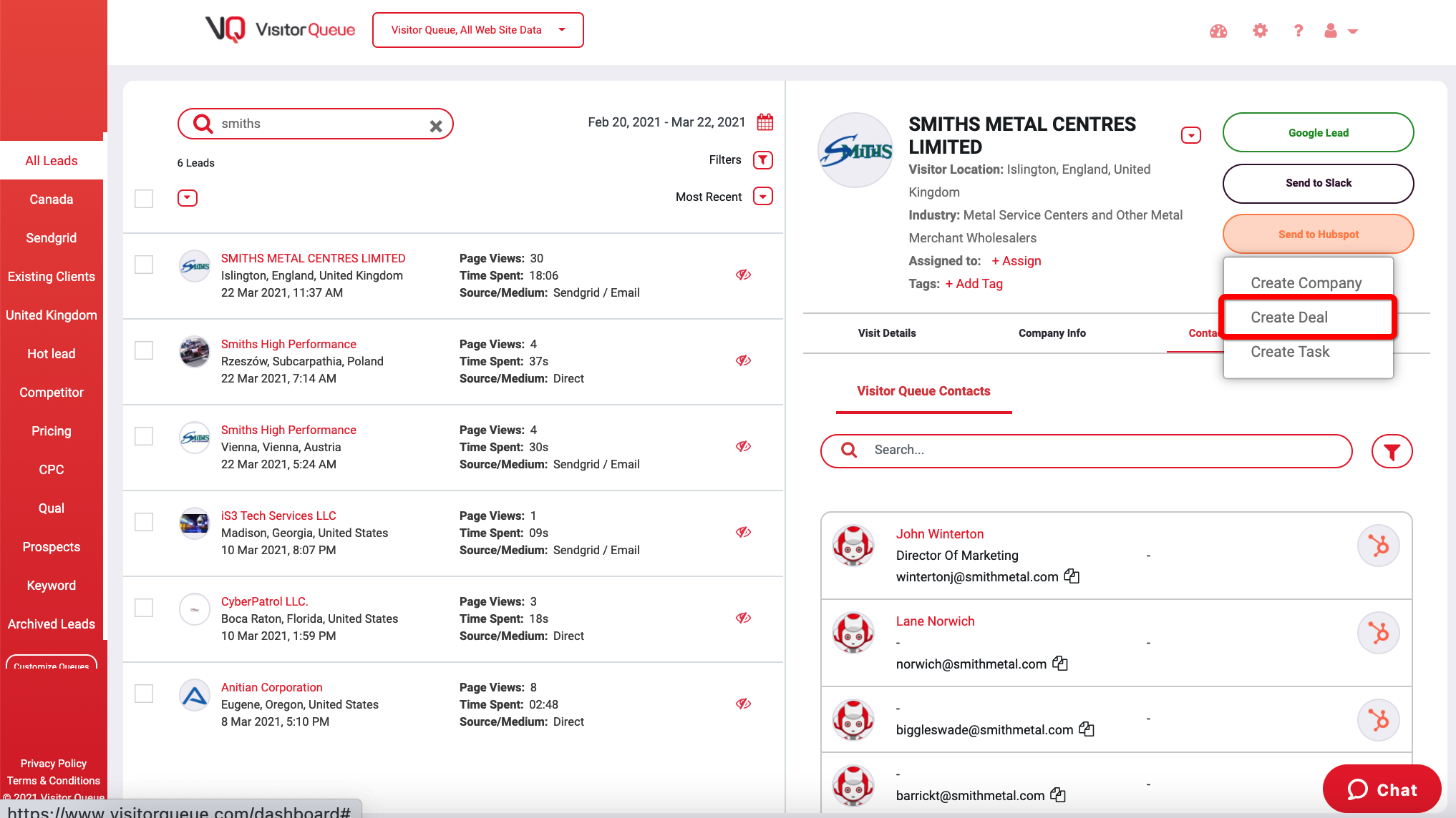 Visitor Queue HubSpot Integration | Connect Them Today