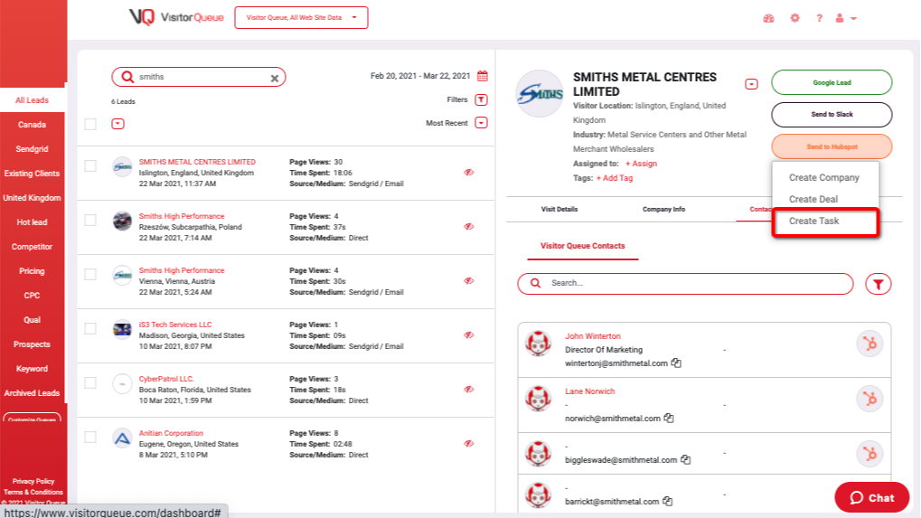 Visitor Queue HubSpot Integration | Connect Them Today